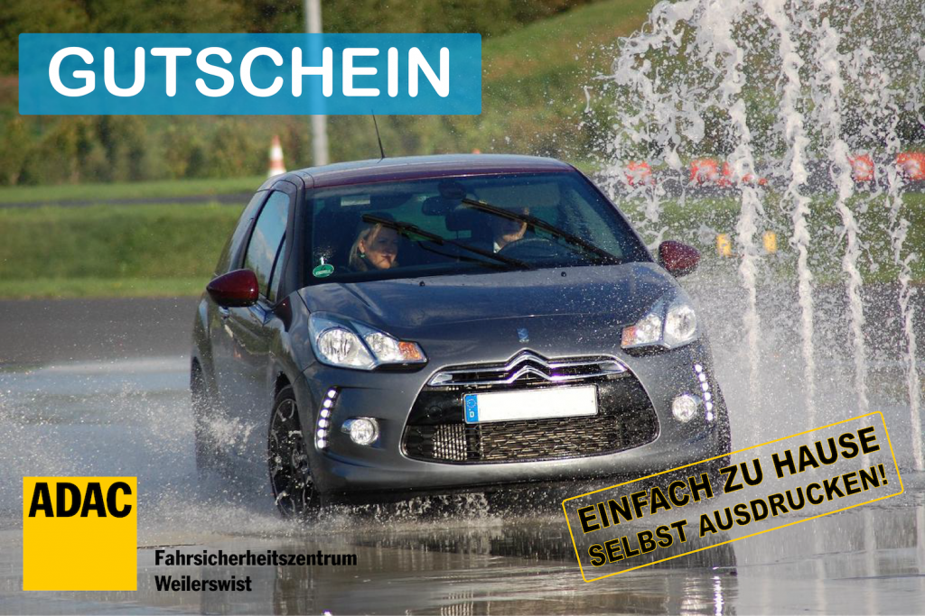 Gutscheine für Fahrtrainings - ADAC Fahrsicherheitszentrum Rhein-Erft